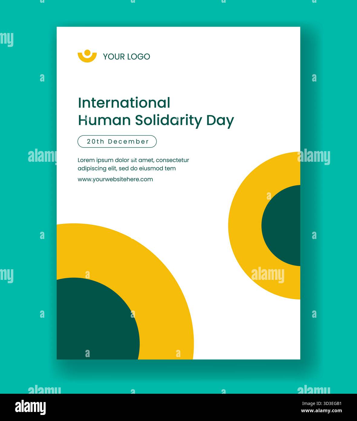 Vertical Poster Flat Cartoon Illustration for International Human ...
