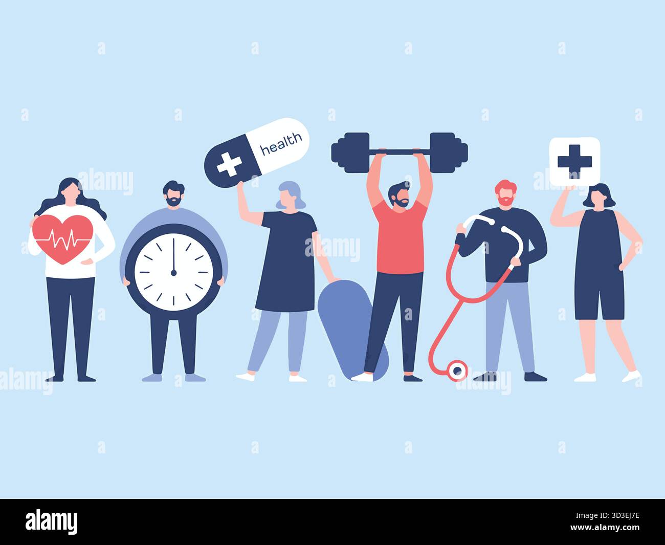 Emotional wellbeing concept Stock Vector Images - Alamy