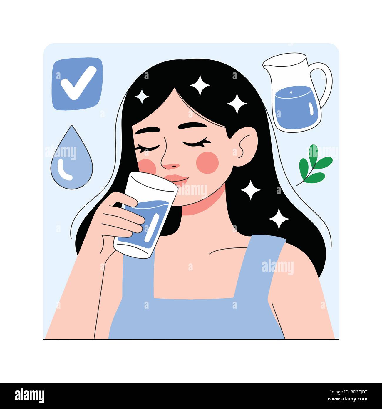 Wellness self care young Stock Vector Images - Alamy