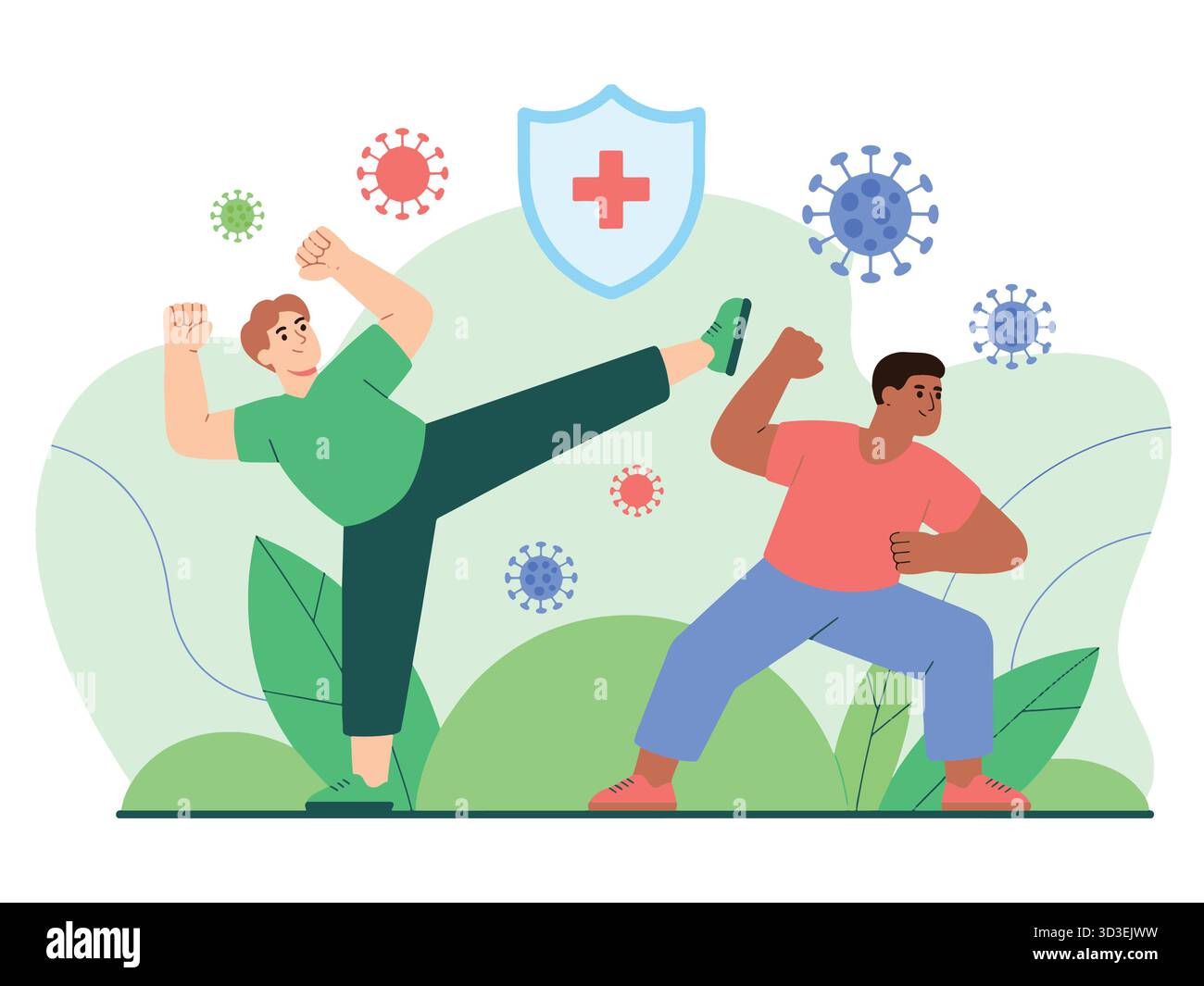 Immune response illustration Stock Vector Images - Alamy