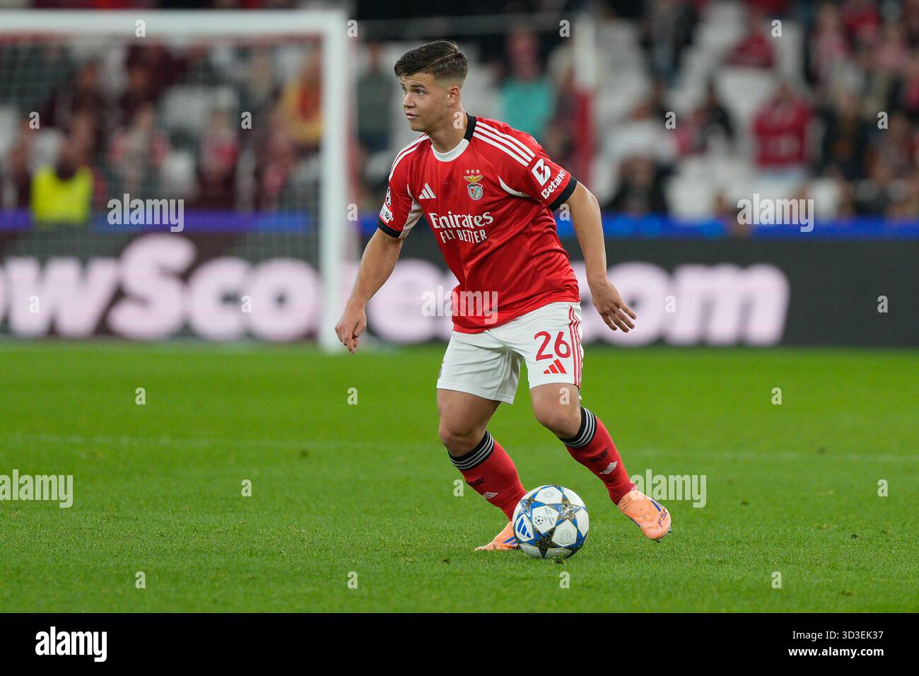 Samuel Dahl of SL Benfica seen during UEFA Champions League 2025/26 ...