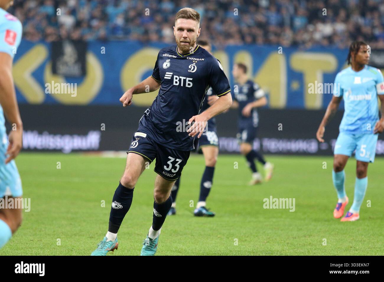Ivan Sergeev (33) of Dynamo seen during the 1 match 1/4 finals of the ...
