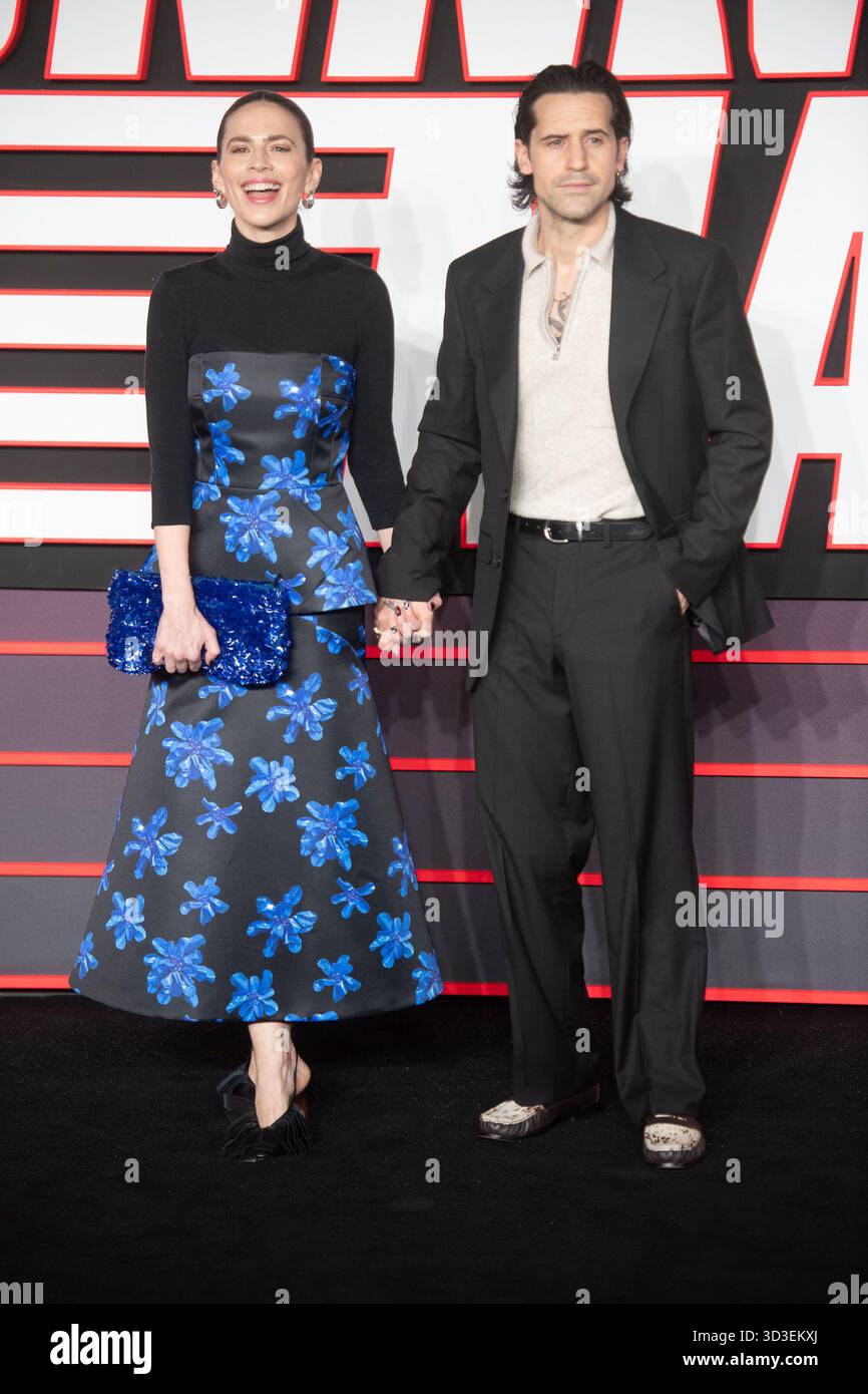 London, UK. 05 Nov, 2025. Pictured: Hayley Atwell and Ned Wolfgang ...
