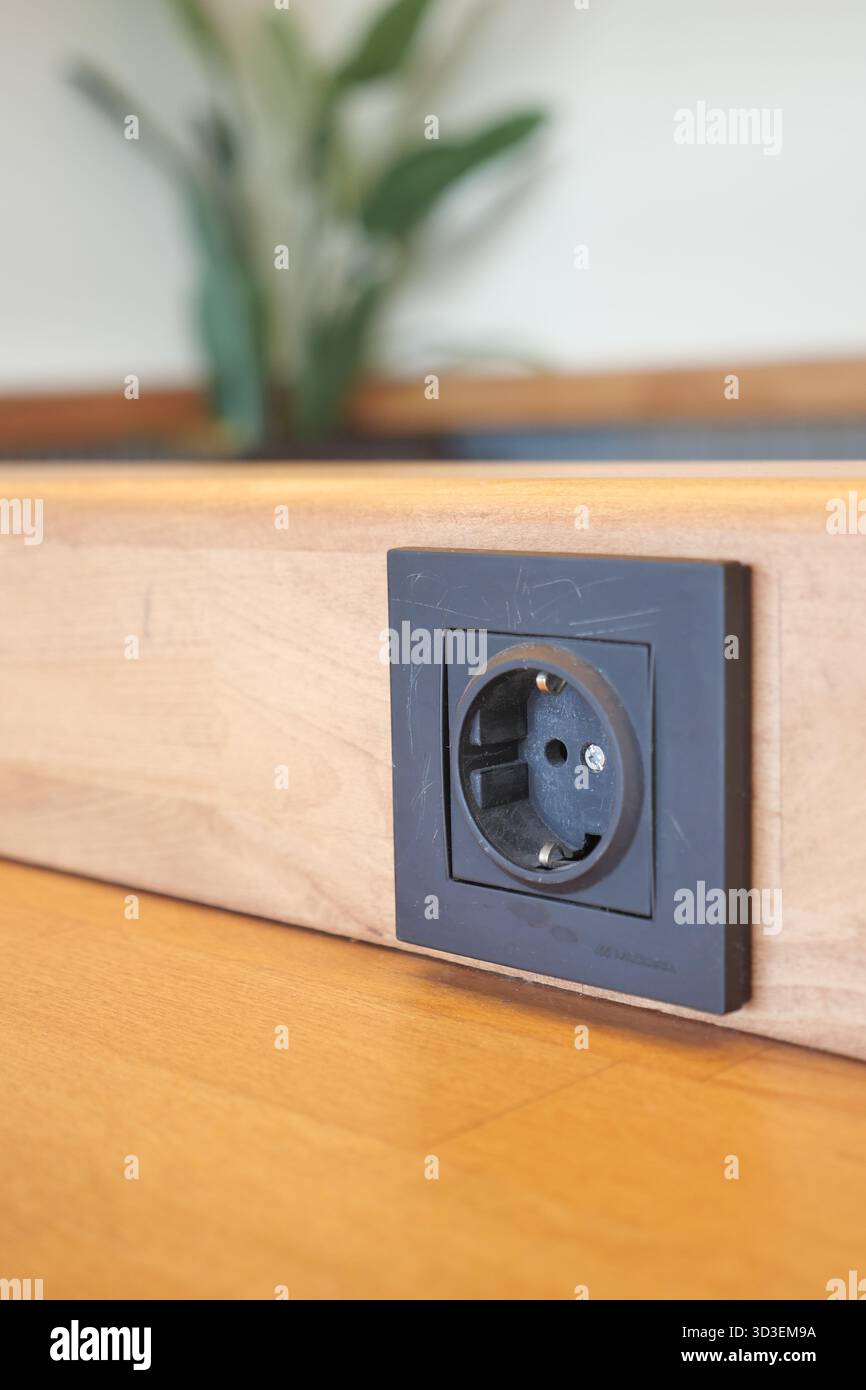 Smart design shows power outlet in modern setting Stock Photo - Alamy