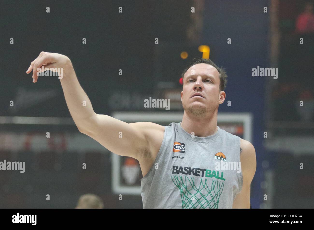 Dmitry Kulagin (5) of UNICS seen during the WINLINE Basket Cup basketball match between Zenit ...