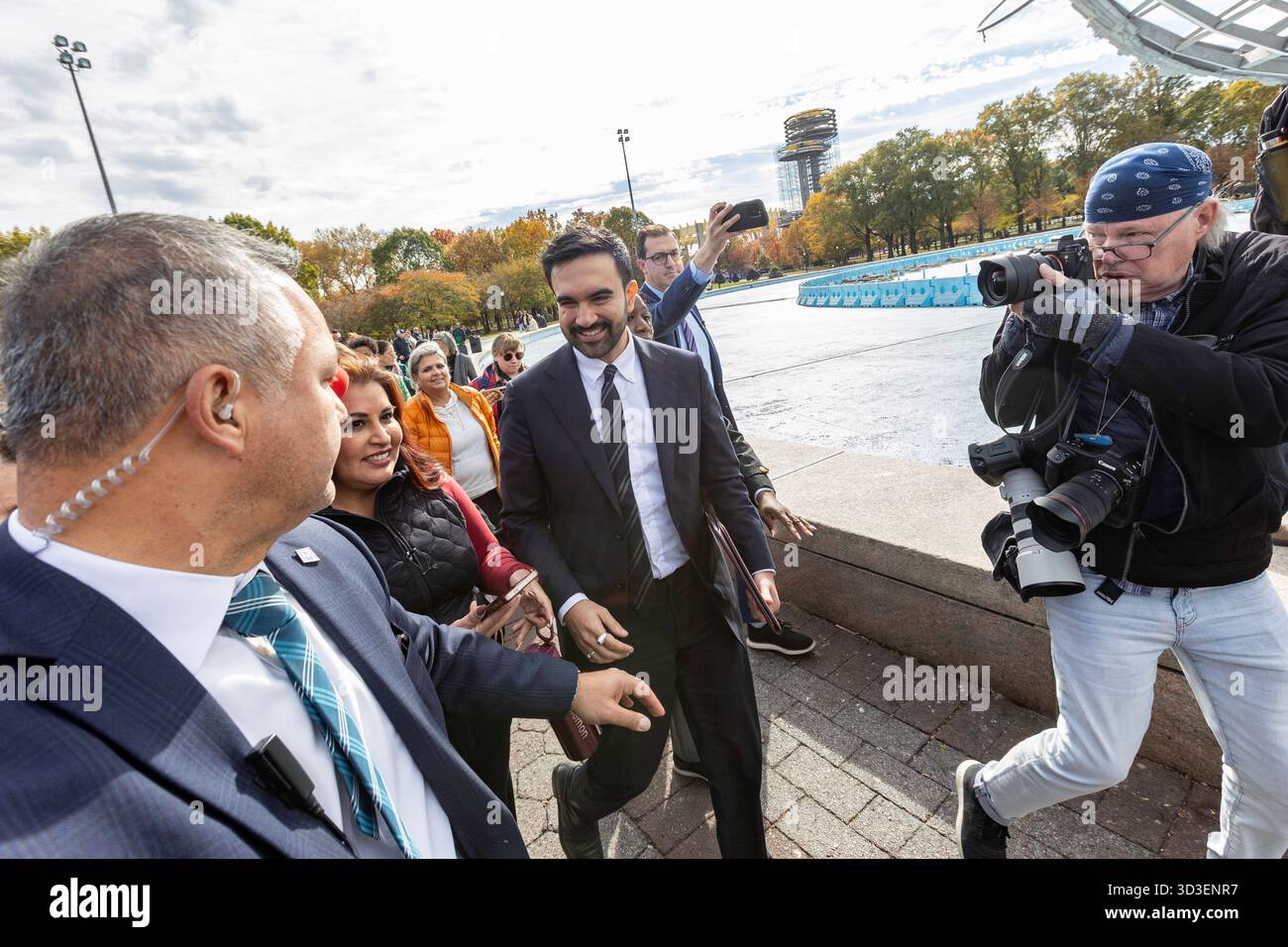Queens, NY, Nov. 5, 2025, Mayor Elect, Zohran Mamdani, holds his first ...
