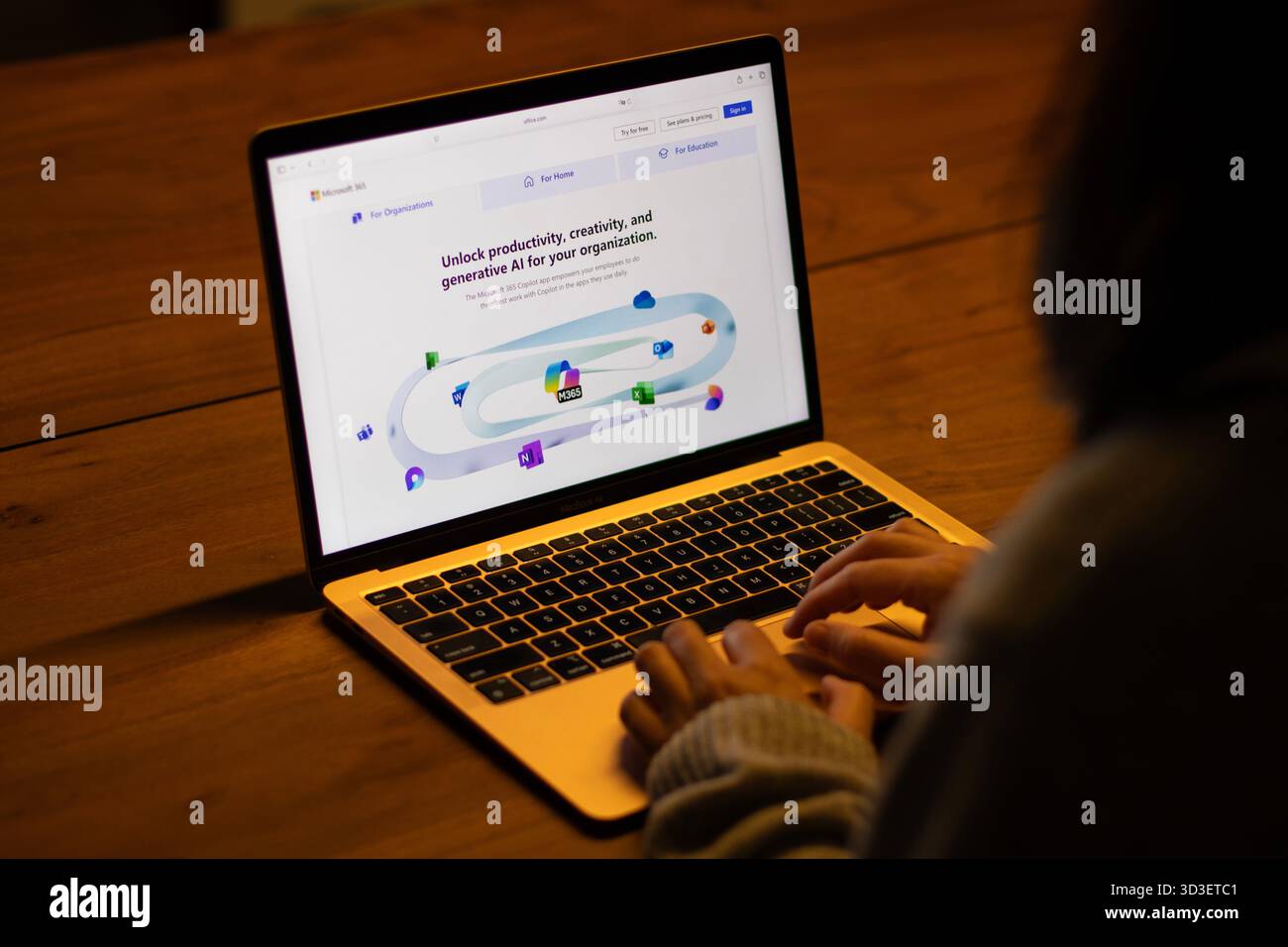 Microsoft copilot on laptop screen hi-res stock photography and images ...