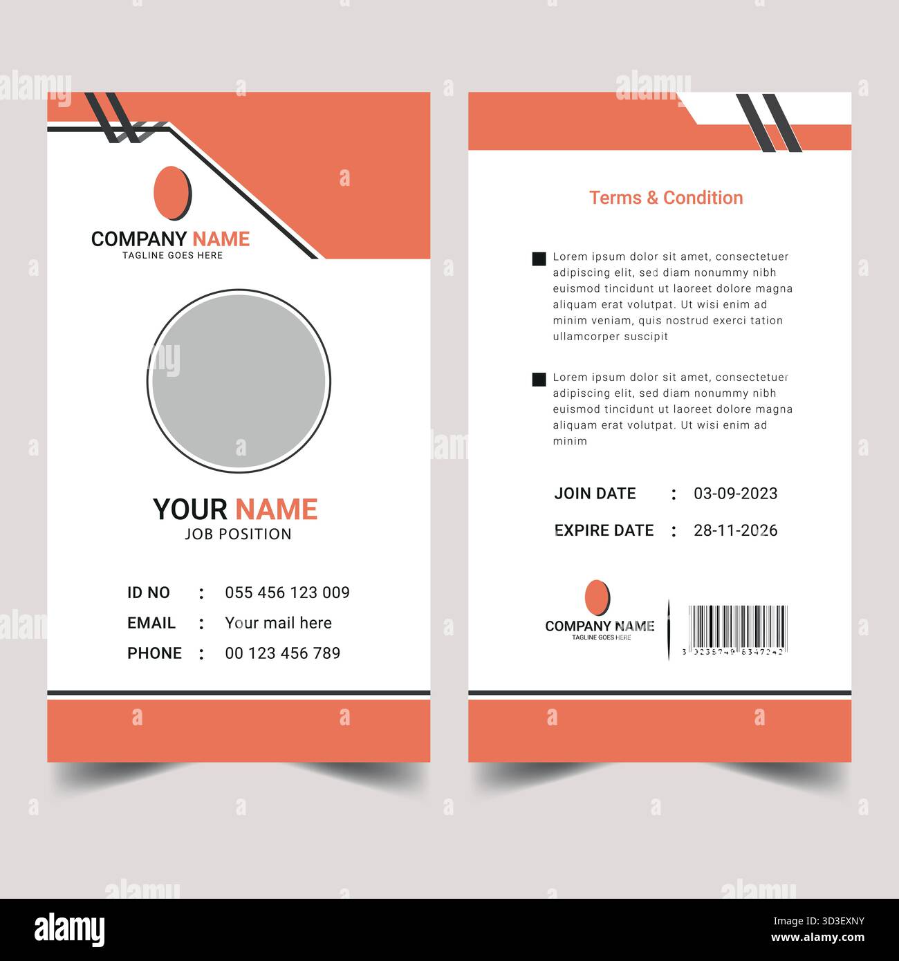 Printable id badge Stock Vector Images - Alamy