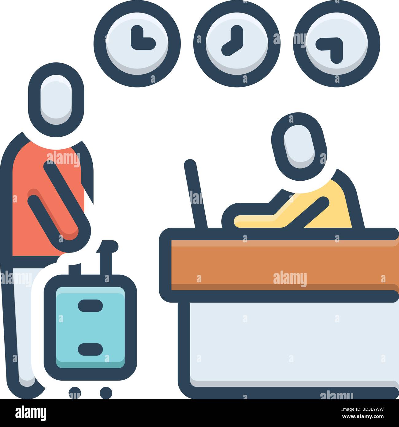 Icon for flight check in, check in Stock Vector Image & Art - Alamy