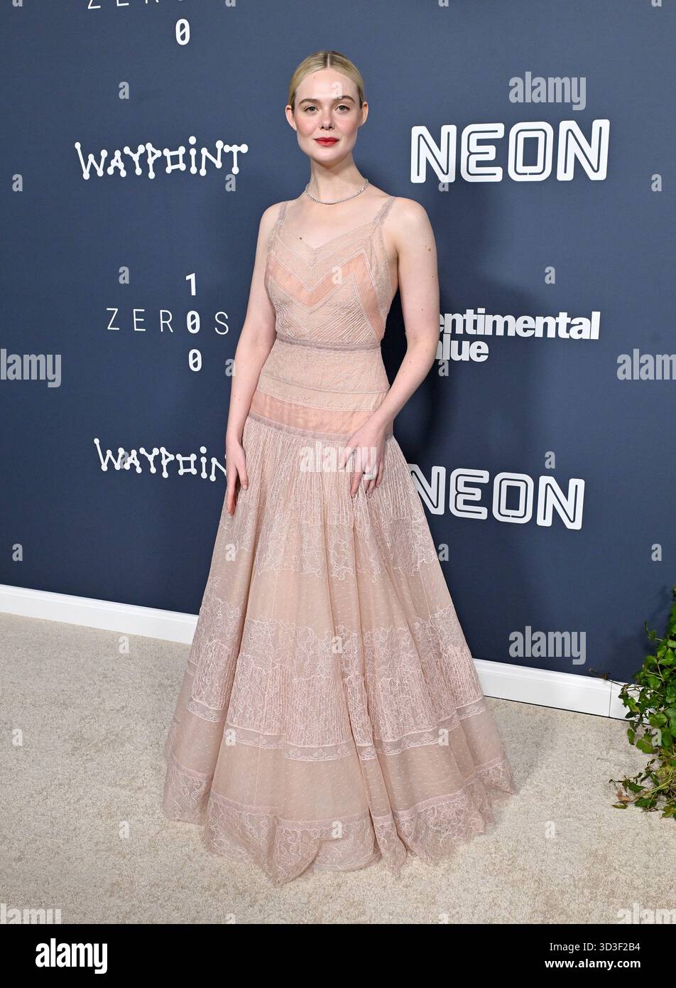 Elle Fanning arriving to the “Sentimental Value’” Los Angeles premiere ...