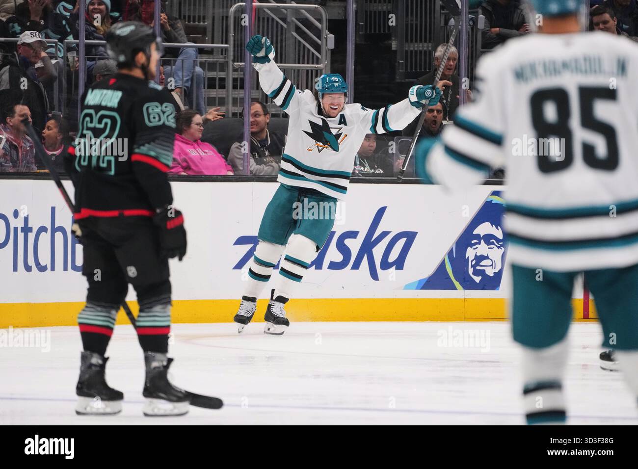 San Jose Sharks center Tyler Toffoli (73) celebrates after scoring as ...