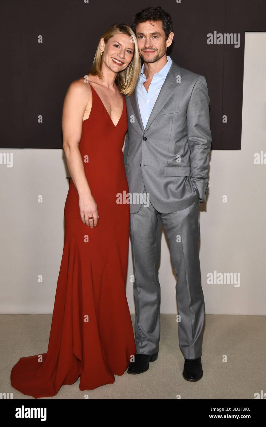 (L-R) Claire Danes and Hugh Dancy walking the carpet at Netflix's 'The Beast In Me' New York ...