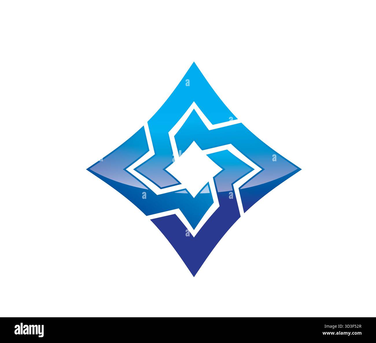 Abstract Blue Star with sharp edges logo vector symbol design Stock ...