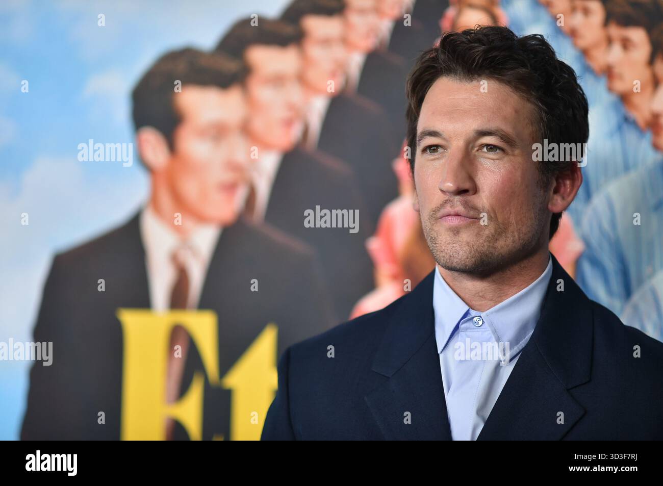 Miles Teller arrives at a special screening of "Eternity" on Wednesday ...