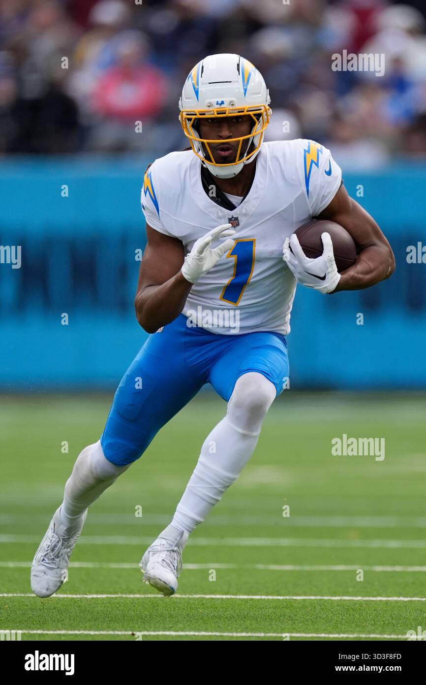 Los Angeles Chargers wide receiver Quentin Johnston (1) plays during ...