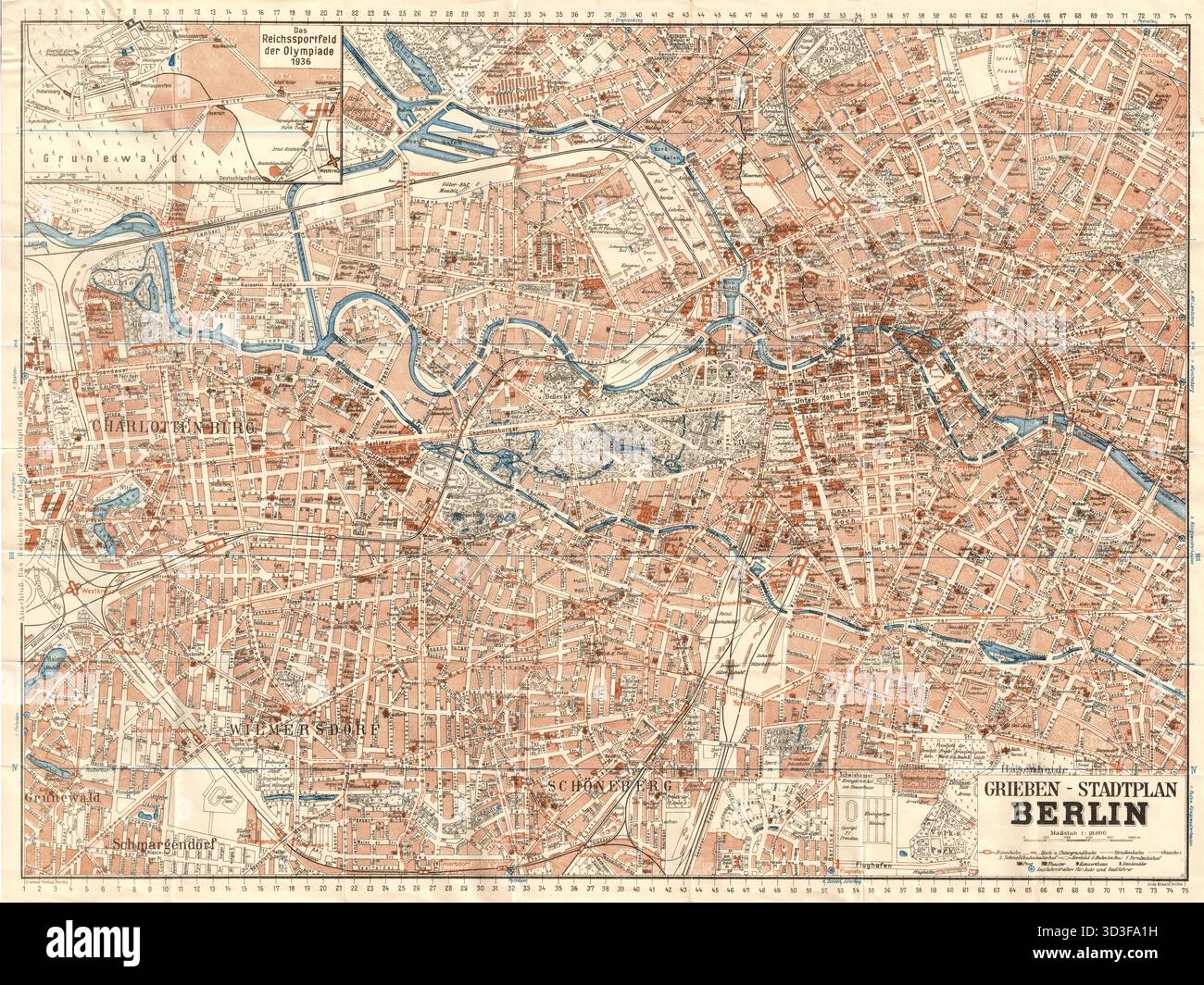 Grieben Berlin Stadtplan – Vintage German City Map for Collectors ...