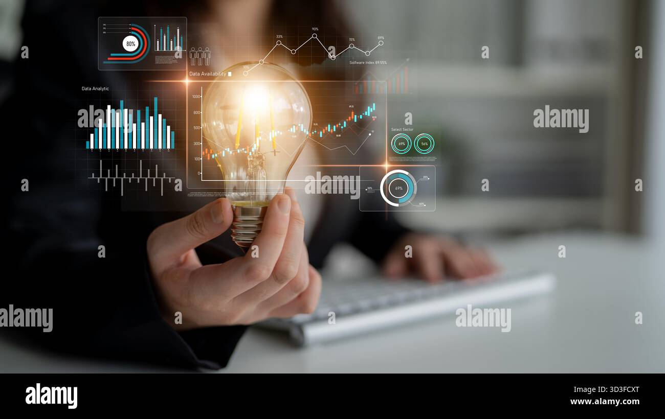 Data analytics dashboard with charts, indicators, and performance ...