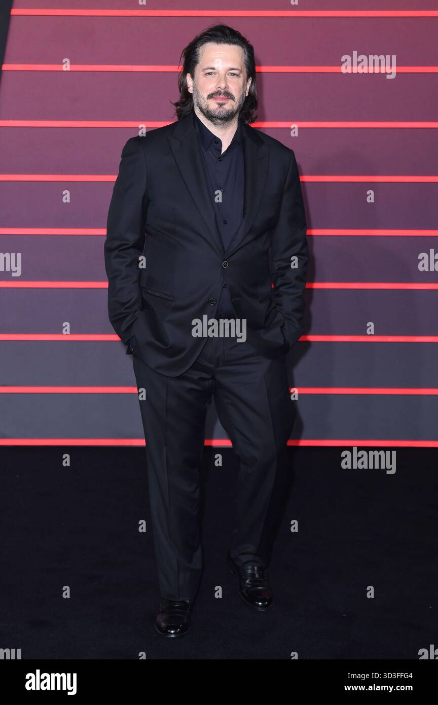 Edgar Wright bei der Premiere des Kinofilms The Running Man im Odeon ...
