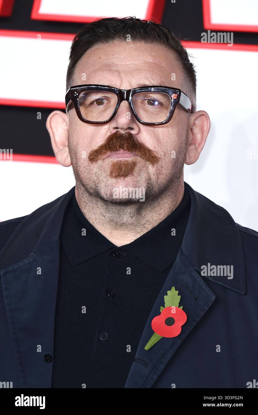 Nick Frost bei der Premiere des Kinofilms The Running Man im Odeon Luxe ...