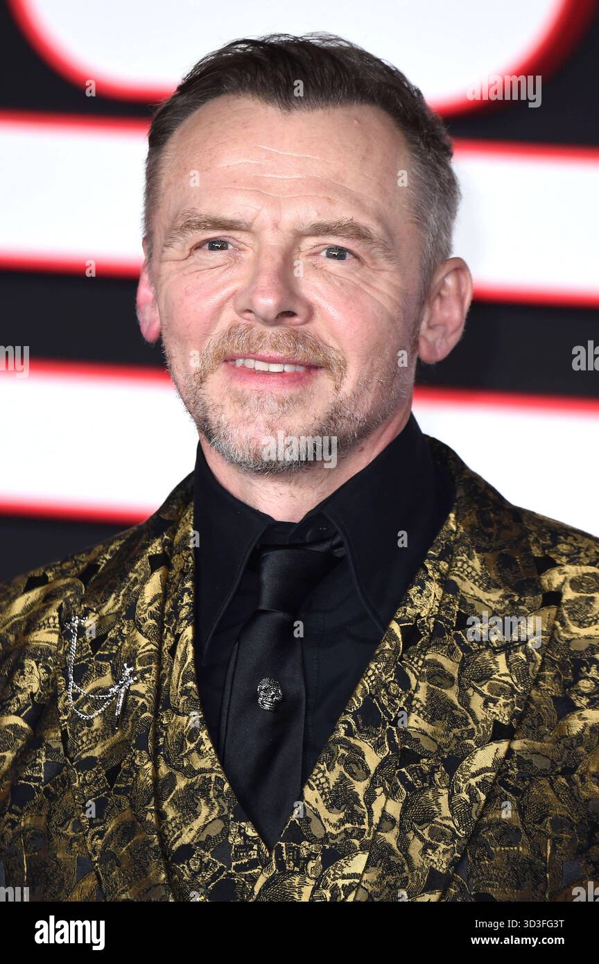 Simon Pegg bei der Premiere des Kinofilms The Running Man im Odeon Luxe ...