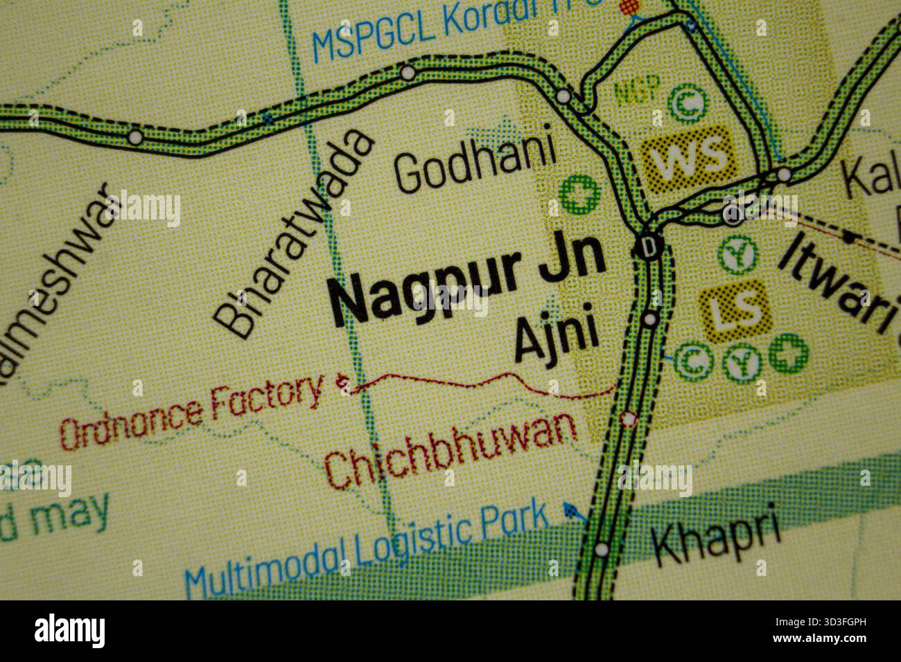 Nagpur Jn - India Railways junction schematic transport map train ...