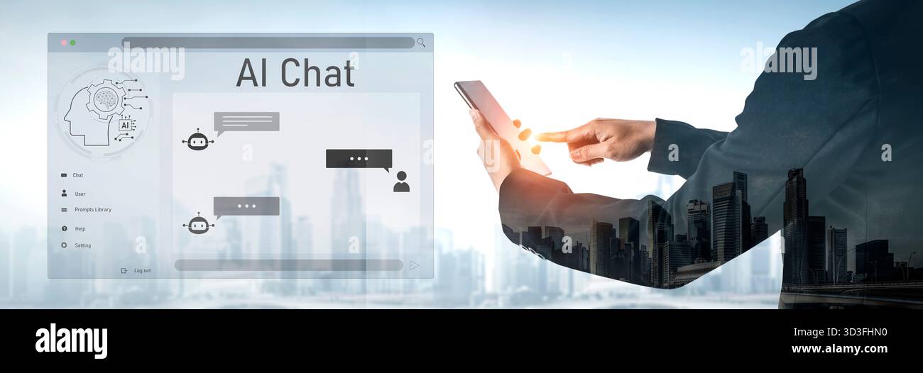 AI chatbot interface facilitates communication, chatbot, and AI ...