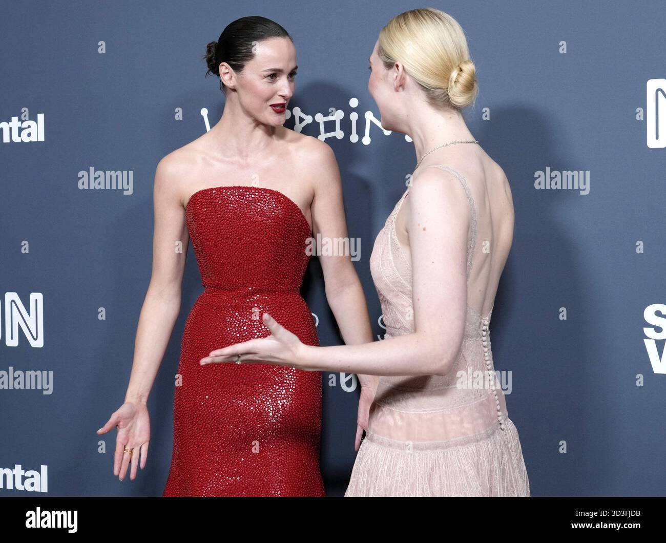(L-R) Renate Reinsve and Elle Fanning at the Neon's SENTIMENTAL VALUE ...