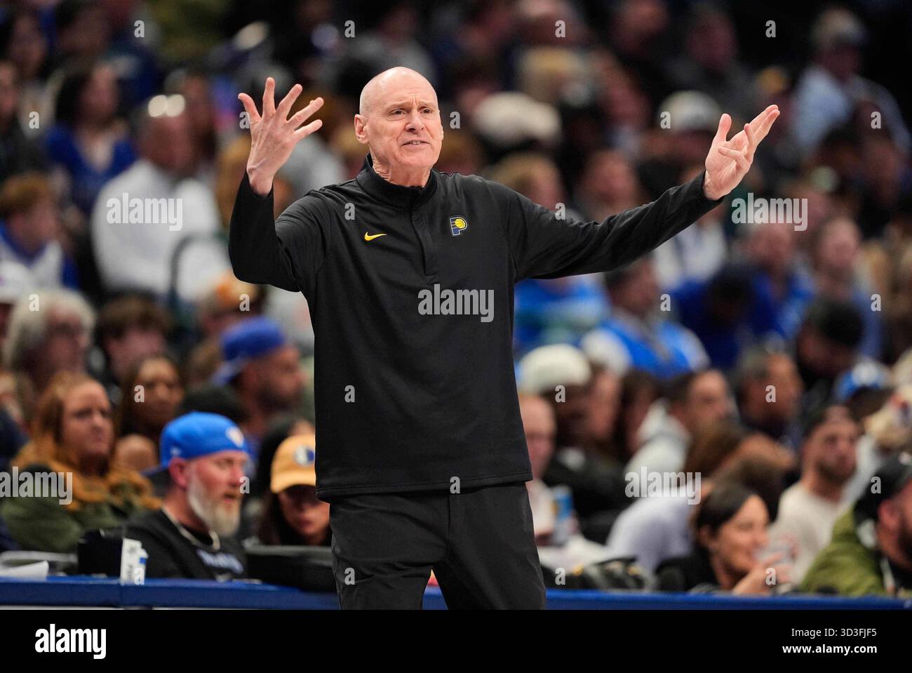 Indiana Pacers head coach Rick Carlisle reacts to play during an NBA ...