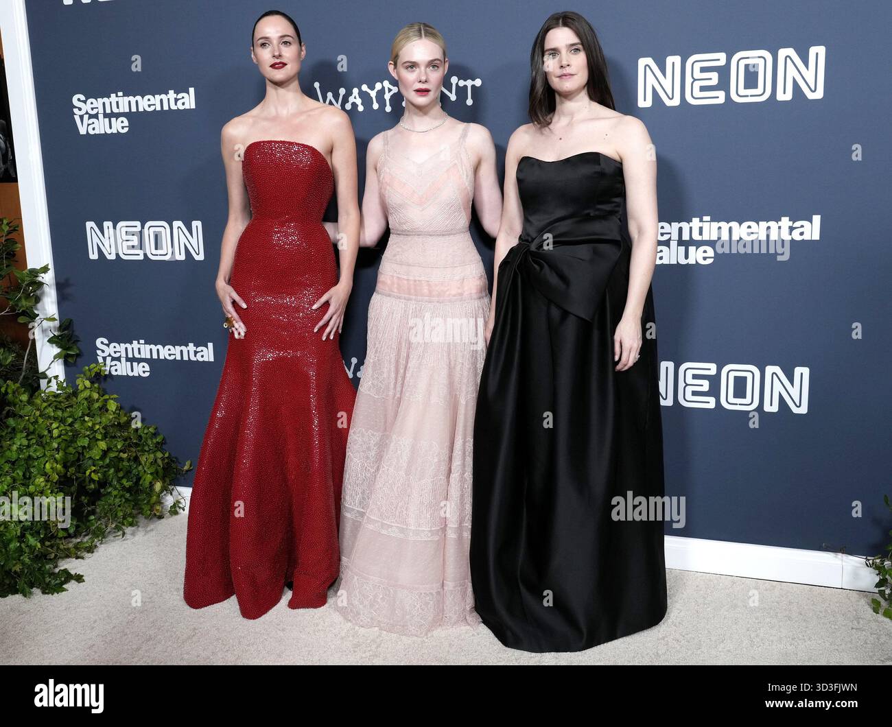 (L-R) Renate Reinsve, Elle Fanning and Inga Ibsdotter Lilleaas at the ...