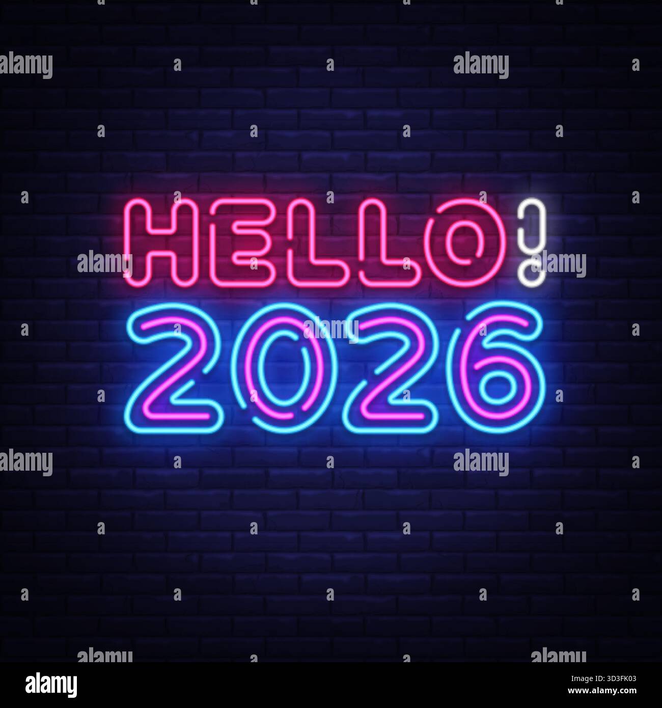Happy 2026 text vibrant hi-res stock photography and images - Alamy