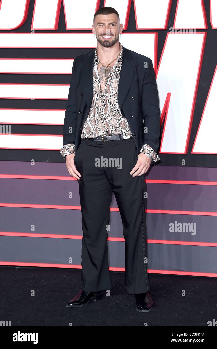 Jake Quickenden at the premiere of the movie 'The Running Man' at Odeon ...
