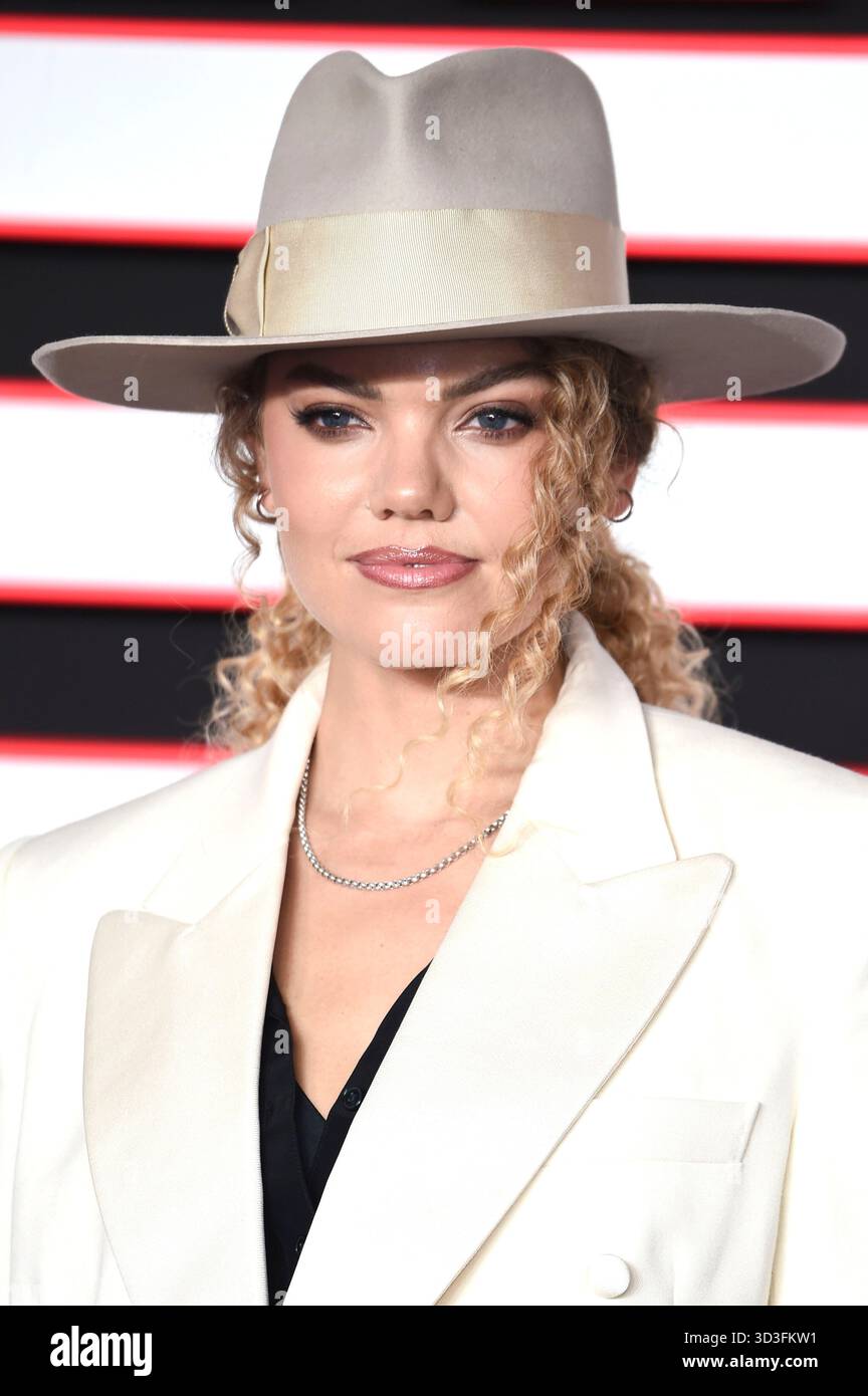 Becca Dudley at the premiere of the movie 'The Running Man' at the ...
