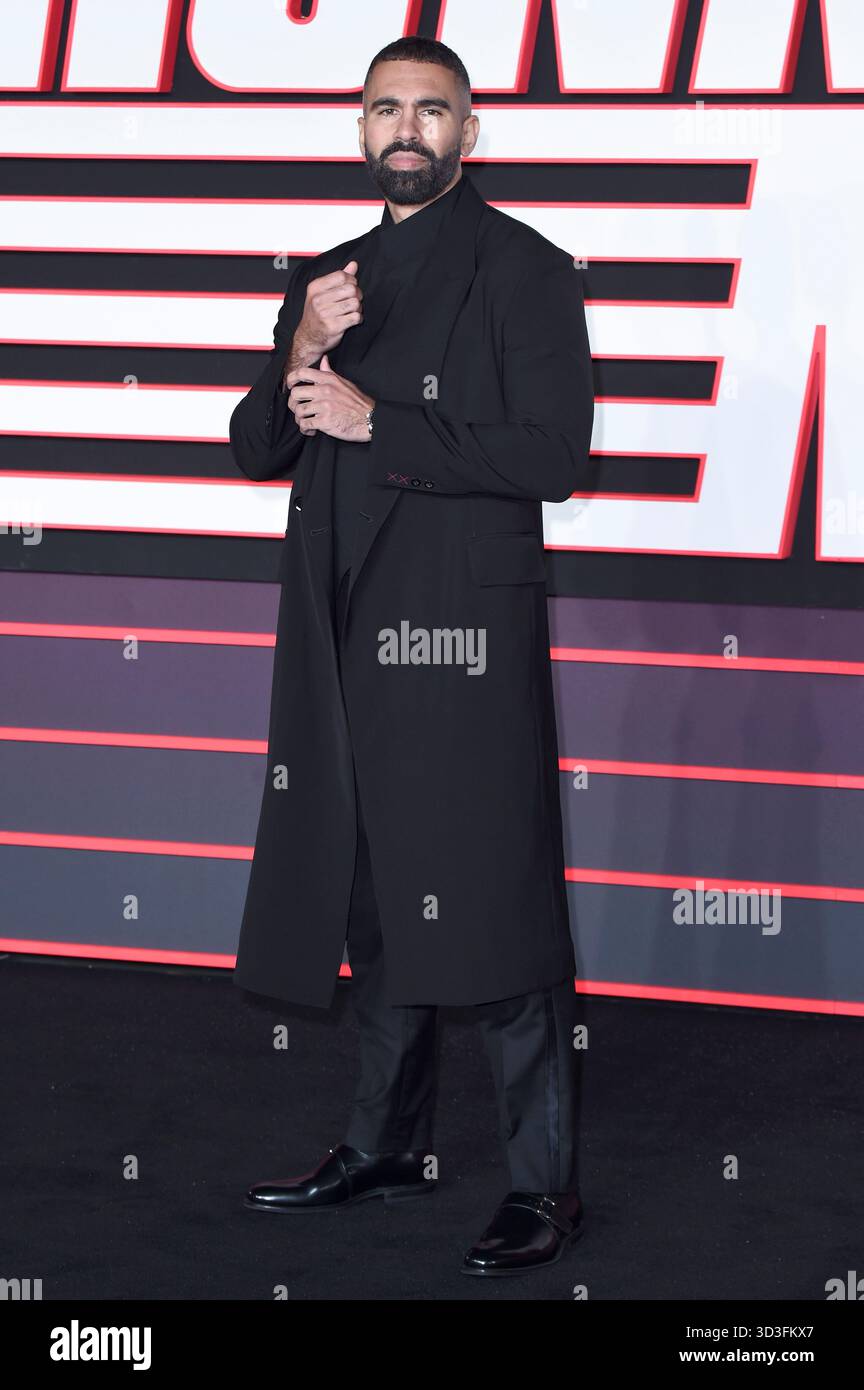 Joey Ansah at the premiere of the film 'The Running Man' at the Odeon ...