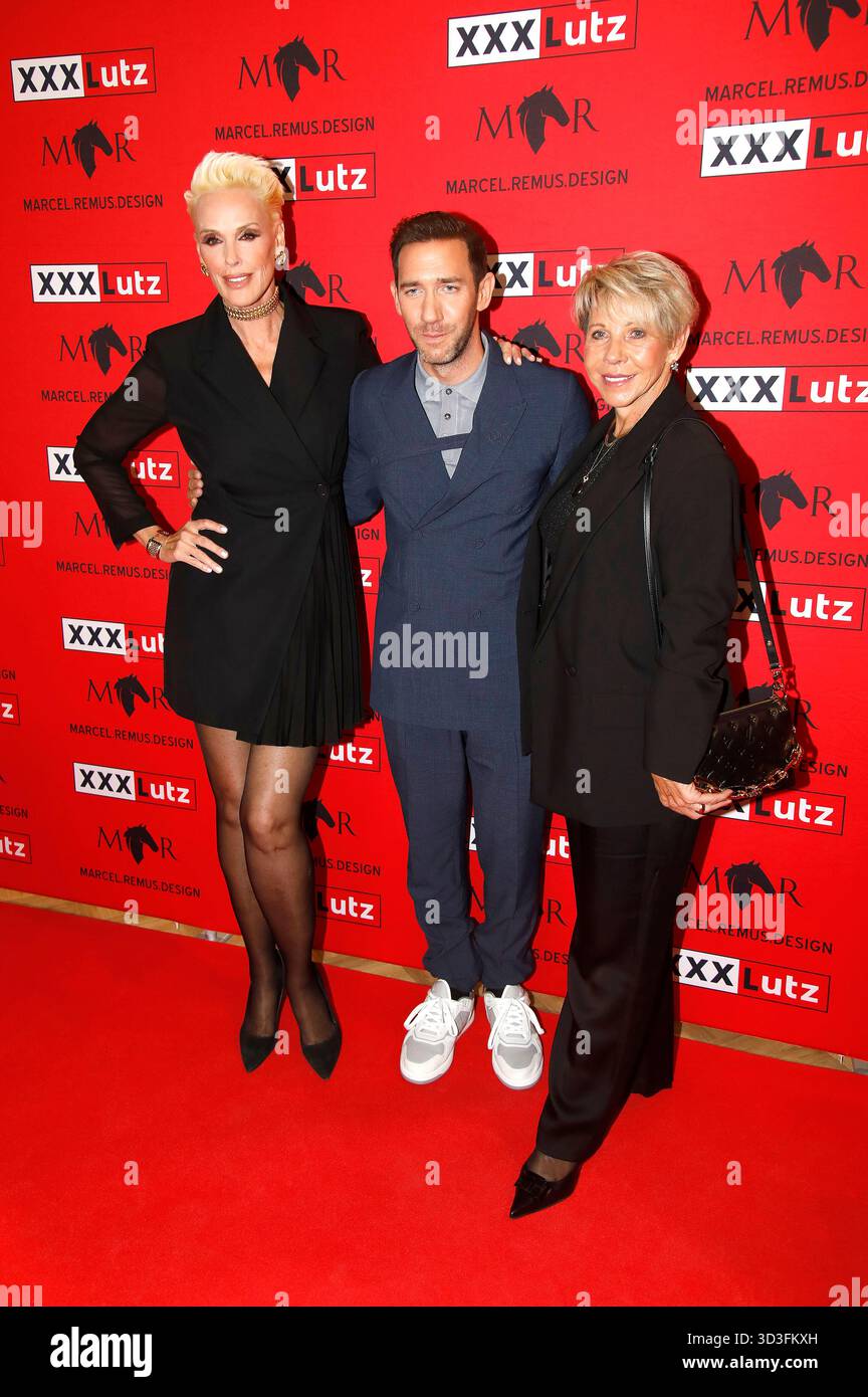 Brigitte Nielsen, Marcel Remus and Silke Remus at the XXXLutz x Marcel ...