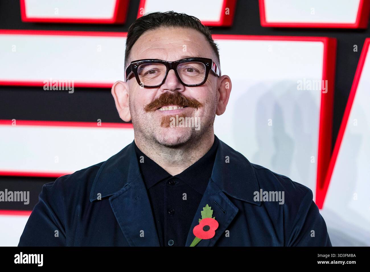 Nick Frost bei der Premiere des Kinofilms The Running Man im Odeon Luxe ...