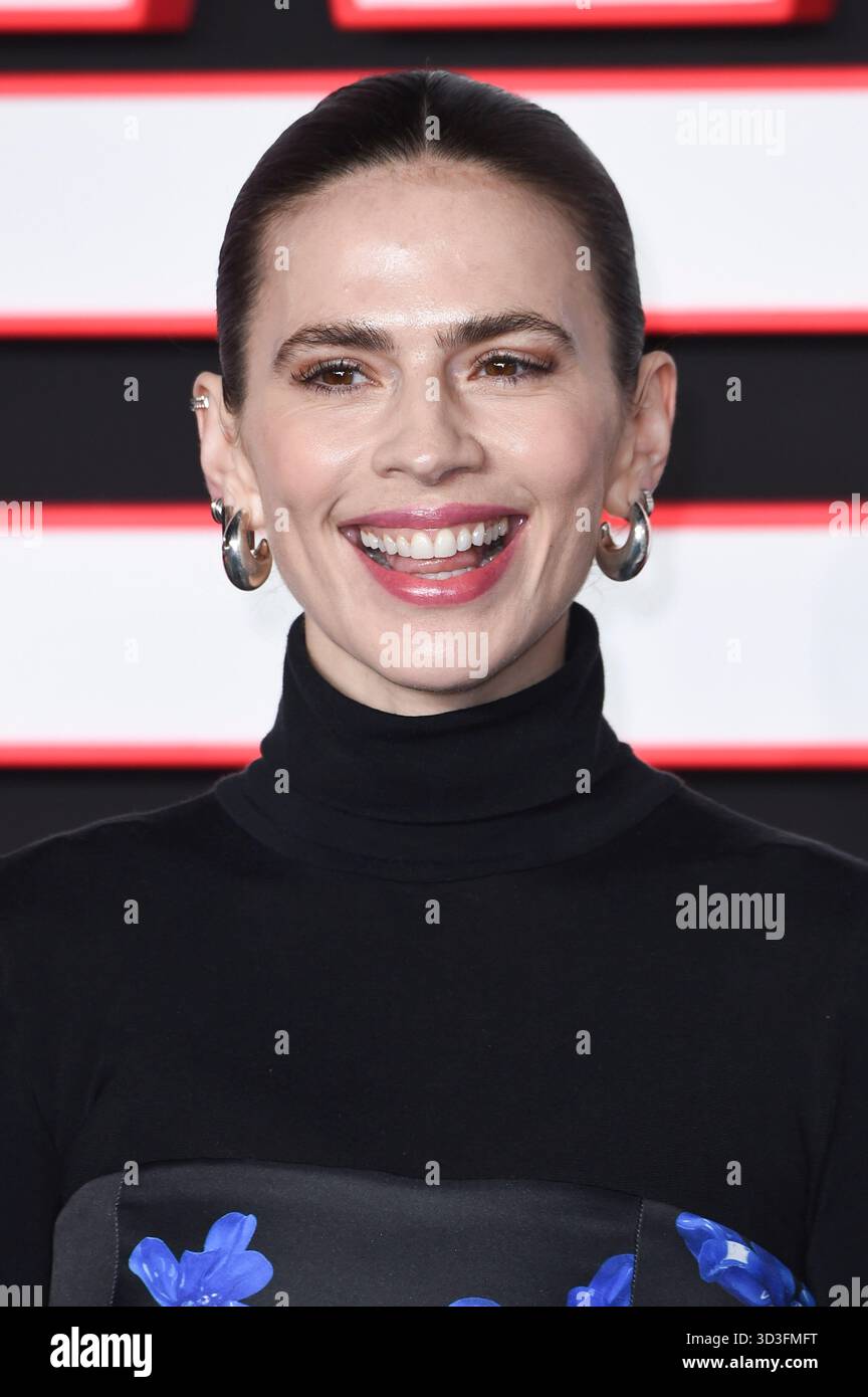 Hayley Atwell at the premiere of the film 'The Running Man' at the ...