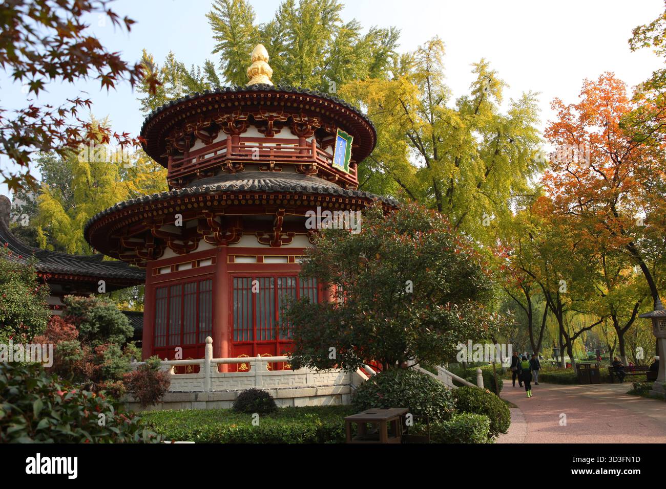Autumn scenery at Xingqinggong Park in Xi'an City, northwest China's ...