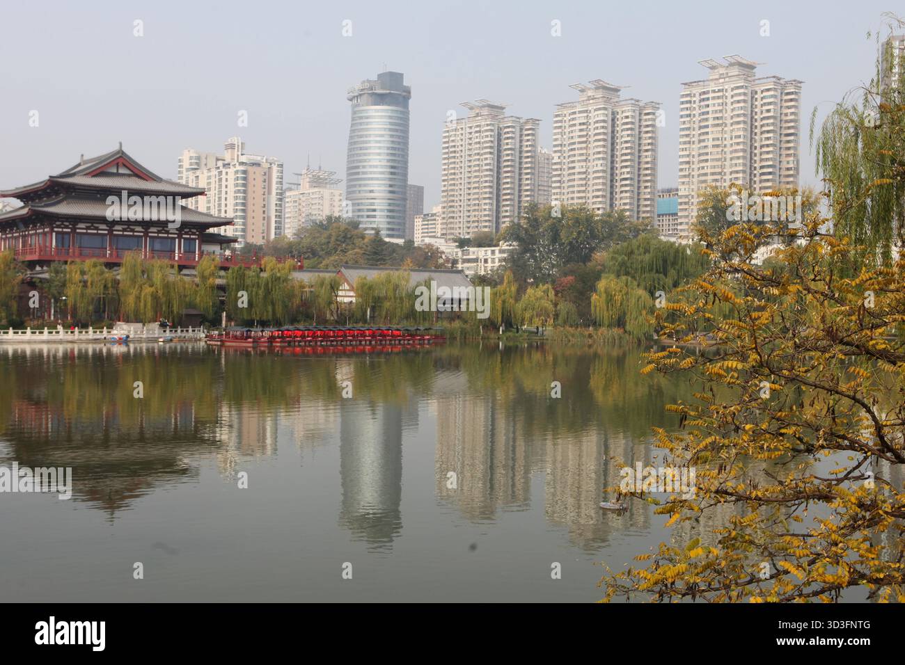 Autumn scenery at Xingqinggong Park in Xi'an City, northwest China's ...
