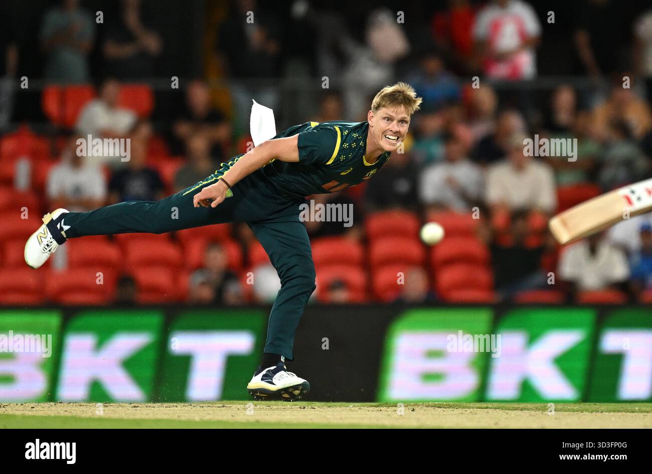 Australian bowler Nathan Ellis during the Fourth Men's T20I match ...