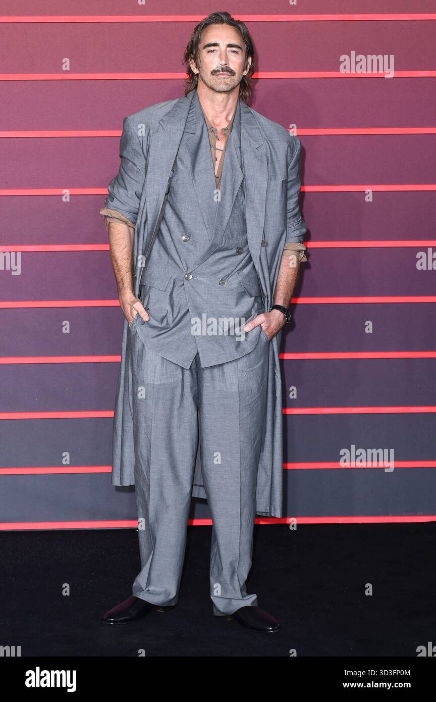 Lee Pace at the premiere of the film 'The Running Man' at the Odeon ...