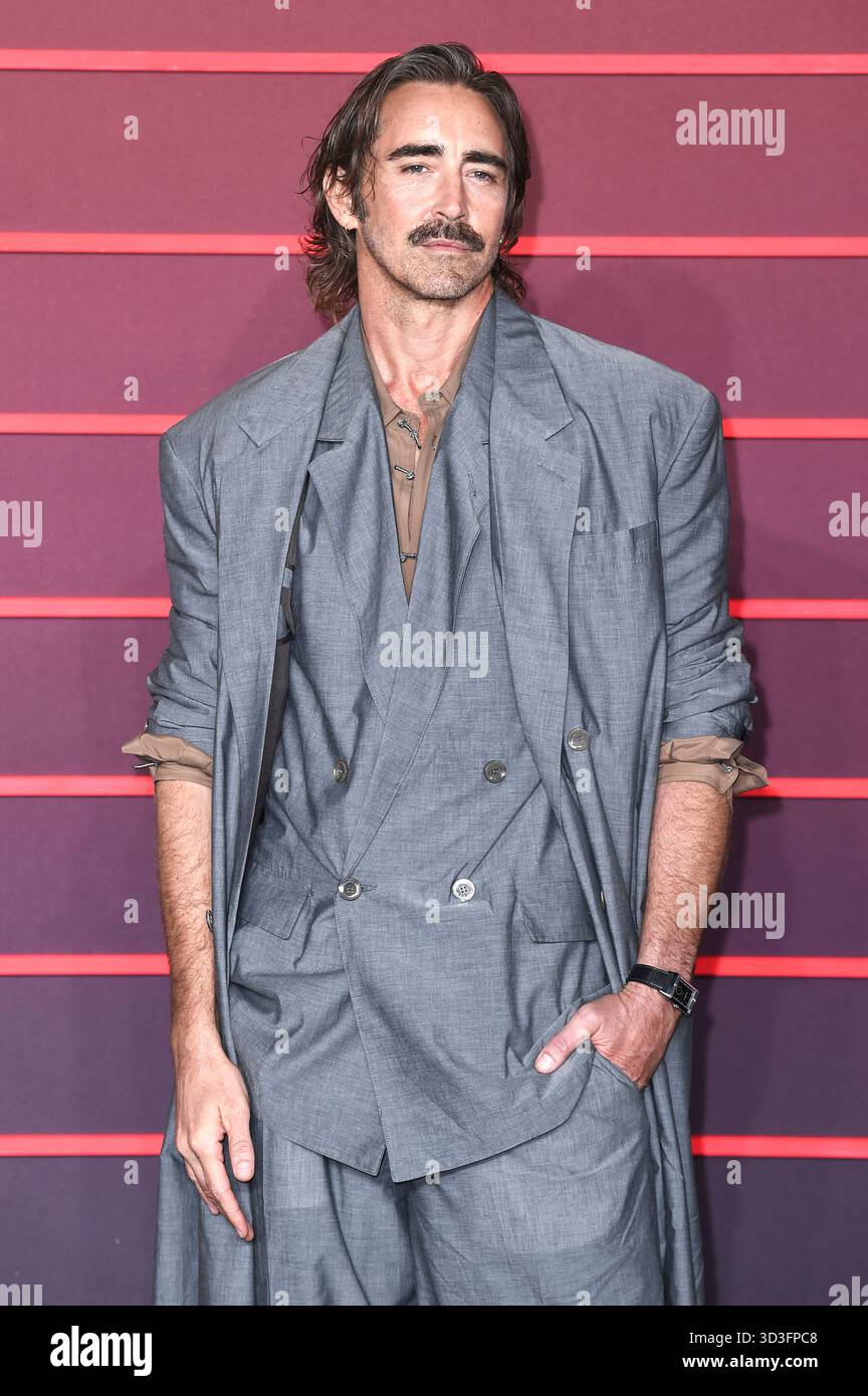 Lee Pace at the premiere of the film 'The Running Man' at the Odeon ...