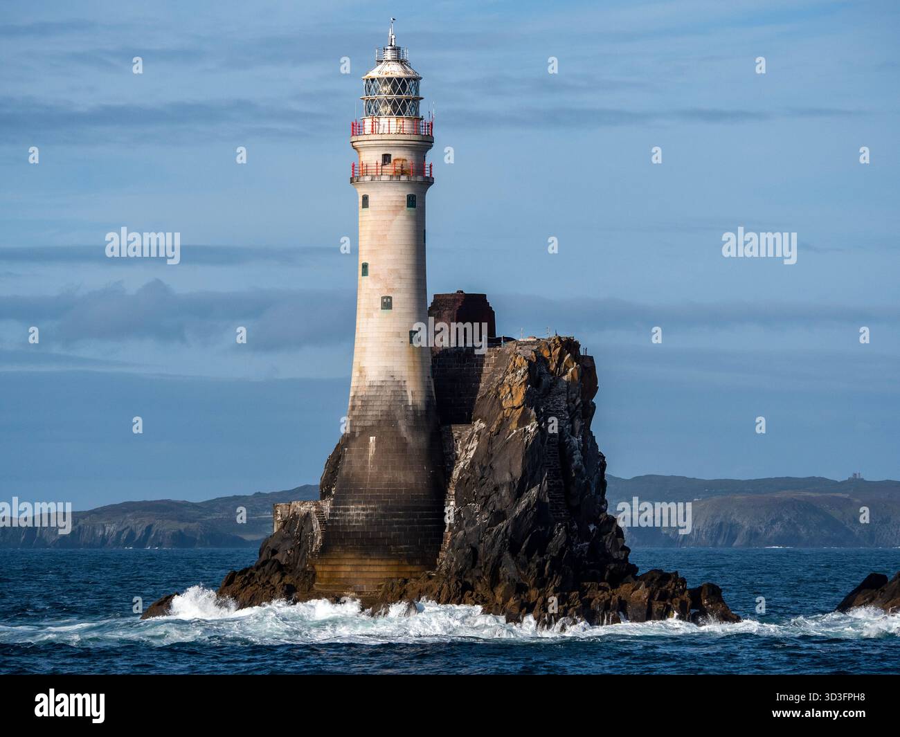 Fastnet lighthouse, on Fastnet Rock, the most southerly lighthouse in ...