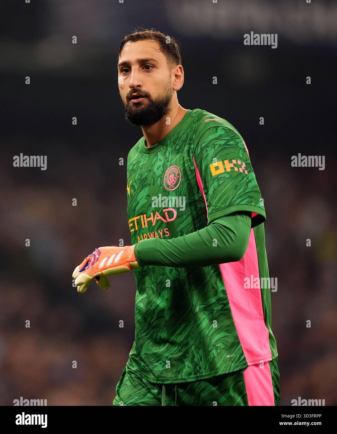 Manchester City goalkeeper Gianluigi Donnarumma during the UEFA ...