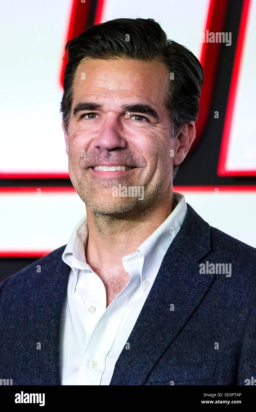 Rob Delaney at the premiere of the movie 'The Running Man' at Odeon ...
