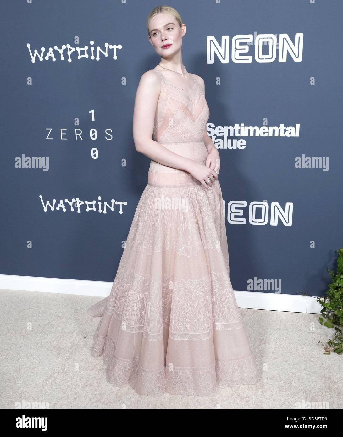 Elle Fanning arrives at the Neon's SENTIMENTAL VALUE Los Angeles ...