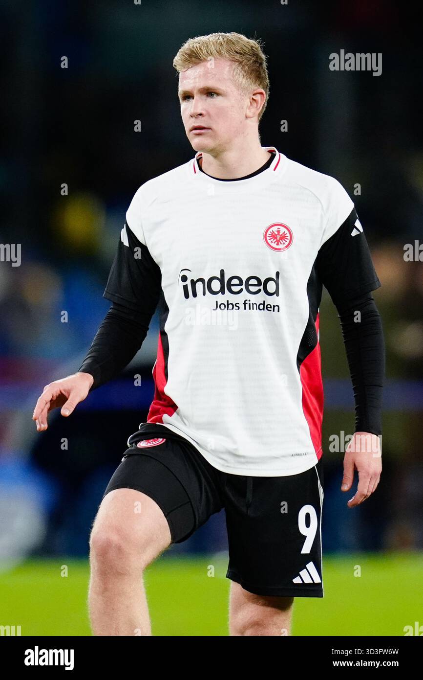 Jonathan Burkardt of Eintracht Frankfurt looks on during the UEFA ...
