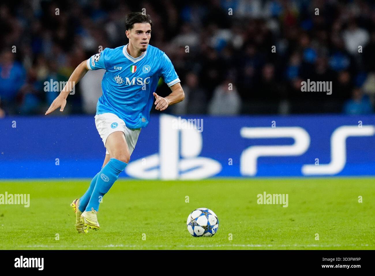 Miguel Gutierrez of SSC Napoli in action during the UEFA Champions ...