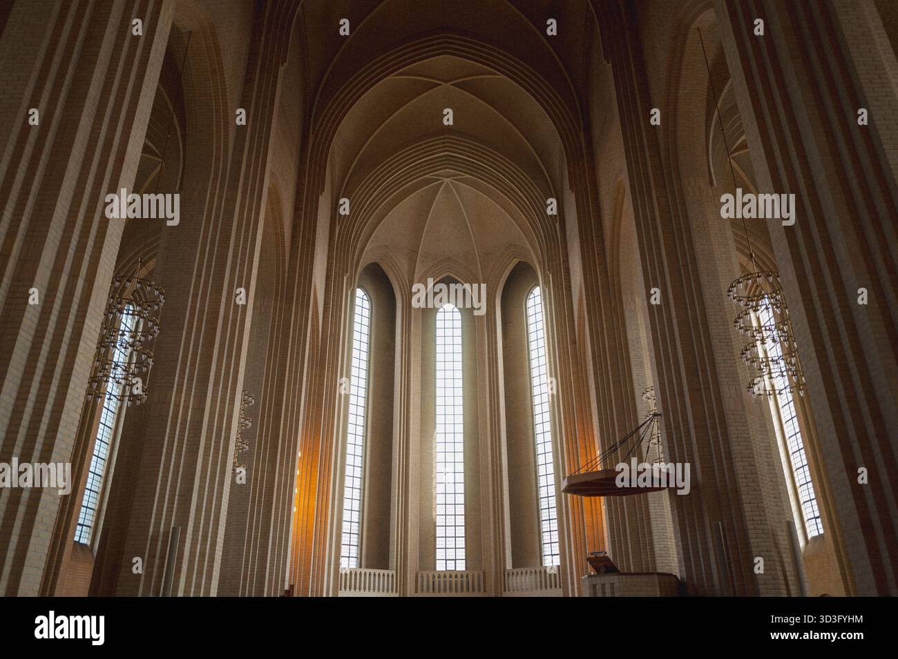 The grand interior of a stunning church in Copenhagen showcases ...