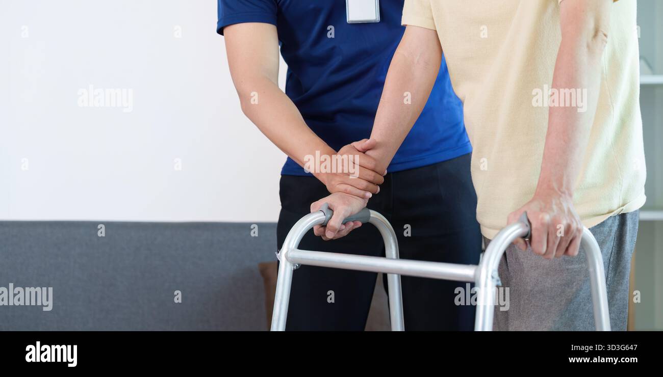 Caregiver providing emotional support to elderly patient Stock Photo ...