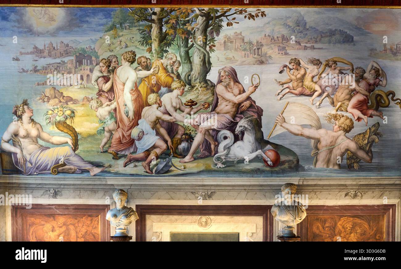 Earth, Offering the first fruits of the Earth to Saturn, god of seed ...